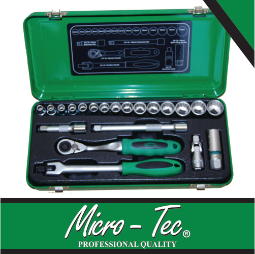 Socket Set 3/8" STANDARD 6-21 mm 21Pcs-MICRO TEC – Rafspa Suppliers